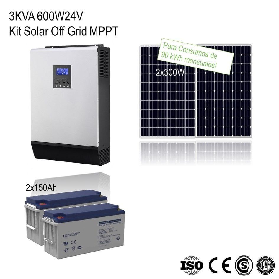 Kit Solar Off Grid 220V 3000W24V xKit