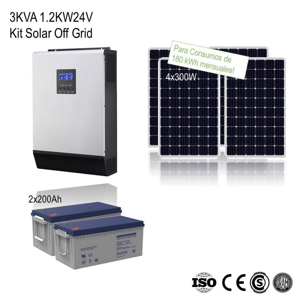 Kit Solar Off Grid 220V 3000W24V xKit