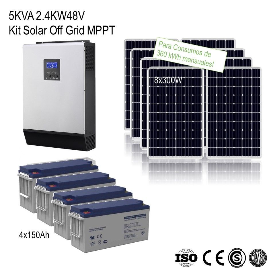 Kit Solar Off Grid 220V 5000W48V xKit