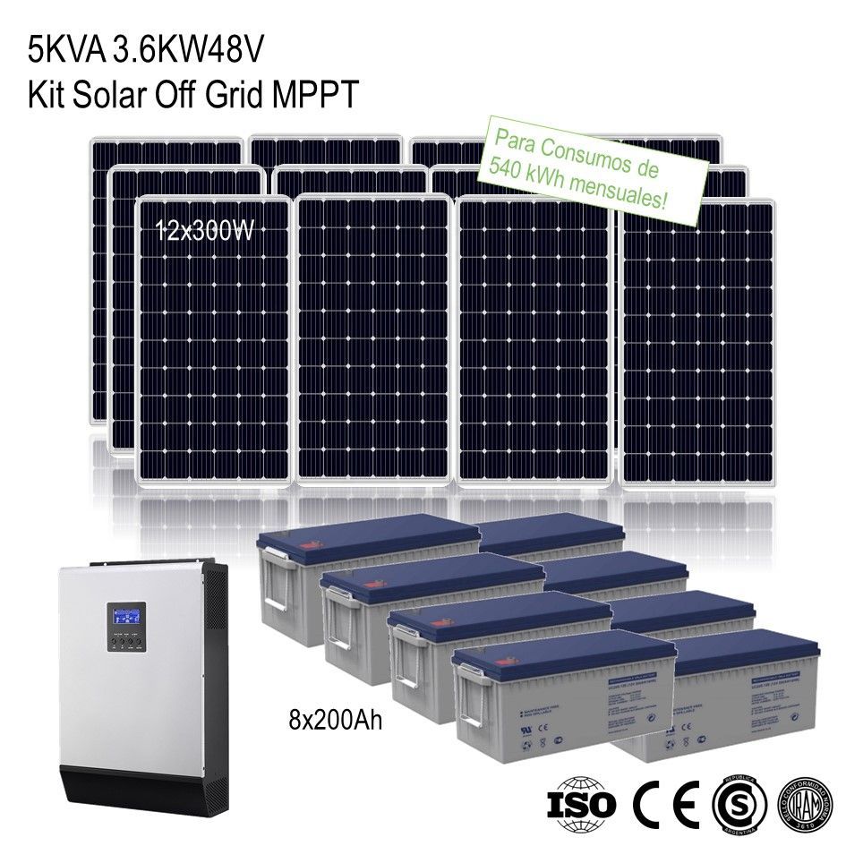 Kit Solar Off Grid 220V 5000W48V xKit