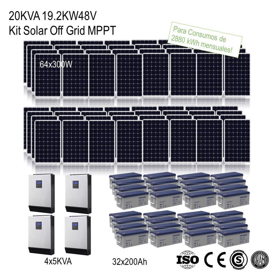 Kit Solar Off Grid 220V 20000W48V xKit
